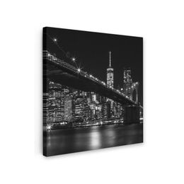 MuchoWow Leinwand bilder Brooklyn Bridge (BxH) | Gr.: 20 x 30 cm