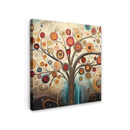 MuchoWow Leinwand bilder Stilvoller Baum (BxH) | Gr.: 20 x 20 cm