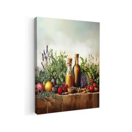 MuchoWow Leinwand bilder Kr&auml;utertisch (BxH) | Gr.: 20 x 30 cm