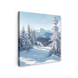MuchoWow Leinwand bilder Schneelandschaft (BxH) | Gr.: 20 x 20 cm