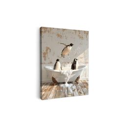 MuchoWow Leinwand bilder Pinguine (BxH) | Gr.: 40x60 cm