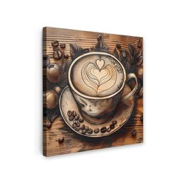 MuchoWow Leinwand bilder Kaffee (BxH) | Gr.: 20 x 20 cm