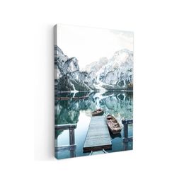 MuchoWow Leinwand bilder Bergsee (BxH) | Gr.: 80 x 120 cm