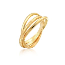 Elli Ring 925 Sterling Silber Ring Set in Gold | Gr.: 58
