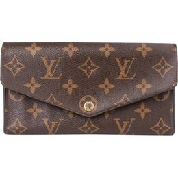Louis Vuitton Portemonnaie - Louis Vuitton Canvas Monogram Sarah Wallet - Gr. unisize - in Braun - f&uuml;r Damen