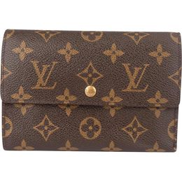 Louis Vuitton Portemonnaie - Louis Vuitton Canvas Monogram Tresor Wallet - Gr. unisize - in Braun - f&uuml;r Damen