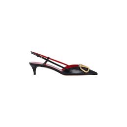 Valentino Garavani Hohe Schuhe - "Vlogo Signature" Slingback Pumps Black - Gr. 36 (EU) - in Schwarz - f&uuml;r Damen