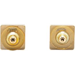 Chanel Ring - Gold Plated Square CC Mirror Push Back Earrings - Gr. unisize - in Gold - f&uuml;r Damen