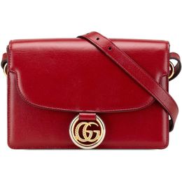 Gucci Hobo Bags - Small Textured Calfskin GG Ring Torchon Crossbody - Gr. unisize - in Rot - f&uuml;r Damen