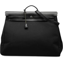 Herm&egrave;s Herm&egrave;s Weekender - Toile Militaire Vache Hunter Herbag Zip Retourne C - Gr. unisize - in Schwarz - f&uuml;r Damen