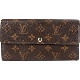 Louis Vuitton Portemonnaie - Louis Vuitton Canvas Monogram Sarah Wallet - Gr. unisize - in Braun - f&uuml;r Damen