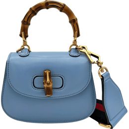 Gucci Crossbody Bags - Gucci Mini Bamboo - Blue - Gr. unisize - in Blau - f&uuml;r Damen