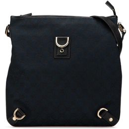 Gucci Hobo Bags - GG Canvas Abbey D Ring Crossbody - Gr. unisize - in Schwarz - f&uuml;r Damen