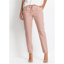 bonprix Leinenhose, rosa, Leinen