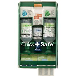 Erste-Hilfe-Station QuickSafe, Food Industry, HxB 430 x 253 mm, gr&uuml;n/transparent kaiserkraft