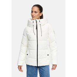 Winterjacke Marikoo "Kuscheltatze", Damen, Gr. M, sanftes wei&szlig;, Obermaterial: 100% Polyester; Futter: 100% Polyester; Wattierung: 100% Polyester; &Auml;rmelfutter: 100% Polyester, Jacken Winterjacke, mit w&auml;rmendem Innenfutter und extra hohem Kragen