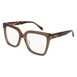 Just Cavalli VJC139 Brille Damen | Fassung: Vollrand, Quadratisch, Braun Transparent