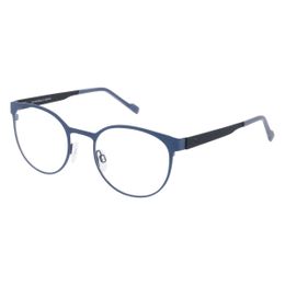 Titanflex 820975 Brille Herren | Fassung: Vollrand, Panto, Blau Schwarz