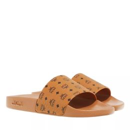 MCM Slipper & Pantoletten - MCM Collection Slide - Gr. 40 (EU) - in Cognacbraun - f&uuml;r Damen