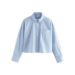 next Bluse Damen Gr&ouml;&szlig;e 5XL blau / dunkelblau / wei&szlig;