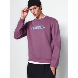 Trendyol Sweatshirt Herren Gr&ouml;&szlig;e S dunkelblau / lila / wei&szlig;