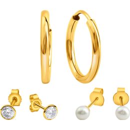 CR&Eacute;ATION L Damen Set Gelbgold 585 Gr&ouml;&szlig;e 0