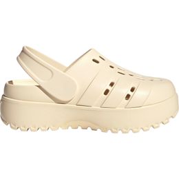 Adidas Adilette Clog Platform Sandalen Damen - beige - Gr. 39 1/3 - Synthetik