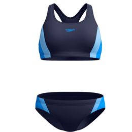 Speedo Colourblock Splice Bikini Set - blau - Gr. 38 - Polyamid/Elastan