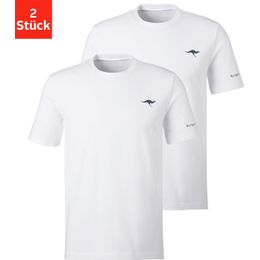 Kangaroos Herren T-Shirt, 2x wei&szlig;, Gr&ouml;&szlig;e L