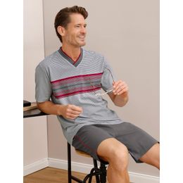 w&auml;schepur men Herren Shorty, anthrazit-kirsche-gestreift, Gr&ouml;&szlig;e 64/66