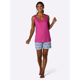 w&auml;schepur w&auml;schepur Damen Shorty, magenta-mint-bedruckt, Gr&ouml;&szlig;e 48/50