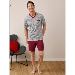 w&auml;schepur men Herren Shortys, grau + dunkelrot, Gr&ouml;&szlig;e 44/46