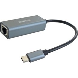 Schwaiger USB-C/RJ45-Adapter grau