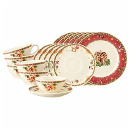 Seltmann Weiden Teeservice Marieluise Weihnachtsnostalgie 18er Set