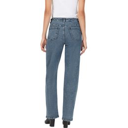 Heine Witt Damen 5-Pocket-Jeans mit Ziernieten, blue-bleached, Gr&ouml;&szlig;e 48