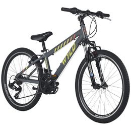 Dacapo WYLD Kinderfahrrad 24" Mistral Grau 18 G&auml;nge RH 32 cm - Ab 8 Jahre