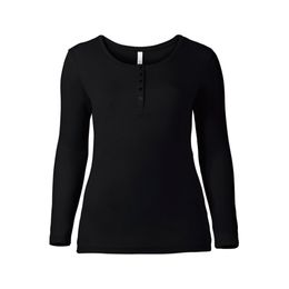 sheego Shirt Damen Gr&ouml;&szlig;e M/L schwarz
