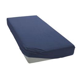 Bettlaken Estella "Feinjersey", blau (saphir), L:200cm, Jersey, Obermaterial: 100% Baumwolle, Bettlaken, Bettlaken, Rundumgummi