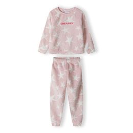MINOTI Schlafanzug M&auml;dchen Gr&ouml;&szlig;e 74/80 pink / wei&szlig;
