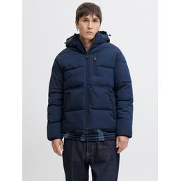 Jack & Jones Steppjacke JACK & JONES "JJEOWEN PUFFER SN", Damen, Gr. S, blau (sky captain), Web, Obermaterial: 100% Polyester, unifarben, regular fit, Rippb&uuml;ndchen, Jacken Steppjacke