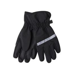 Lindex Handschuhe Jungen Gr&ouml;&szlig;e S/M hellgrau / schwarz