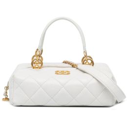 Chanel Hobo Bags - Metiers d'Art CC Quilted Lambskin Box with Top Han - Gr. unisize - in Wei&szlig; - f&uuml;r Damen