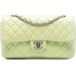 Chanel Hobo Bags - Medium Classic Lambskin Double Flap - Gr. unisize - in Gr&uuml;n - f&uuml;r Damen