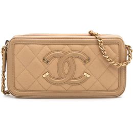 Chanel Hobo Bags - Caviar CC Filigree Crossbody - Gr. unisize - in Braun - f&uuml;r Damen