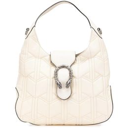 Gucci Hobo Bags - Quilted Leather Dionysus Web Hobo - Gr. unisize - in Wei&szlig; - f&uuml;r Damen