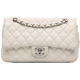 Chanel Hobo Bags - Medium Classic Caviar Double Flap - Gr. unisize - in Wei&szlig; - f&uuml;r Damen