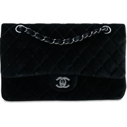 Chanel Hobo Bags - Medium Classic Velvet Double Flap - Gr. unisize - in Schwarz - f&uuml;r Damen