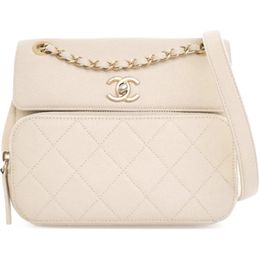 Chanel Hobo Bags - Caviar Business Affinity Messenger Flap - Gr. unisize - in Wei&szlig; - f&uuml;r Damen
