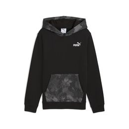Hoodie Puma "Essentials Camo Hoodie Jungen", Jungen, Gr. 128, schwarz, 66% Baumwolle, 34% Polyester, normal, Sweatshirts Hoodie