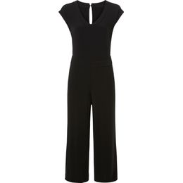 Heine Witt Damen Jumpsuit mit Taillennaht in G&uuml;rtel-Optik, schwarz, Gr&ouml;&szlig;e 46